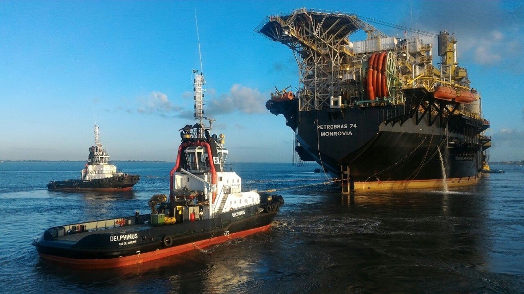 Plataforma P-74 chega ao campo de Búzios, no pré-sal da Bacia de Santos ...